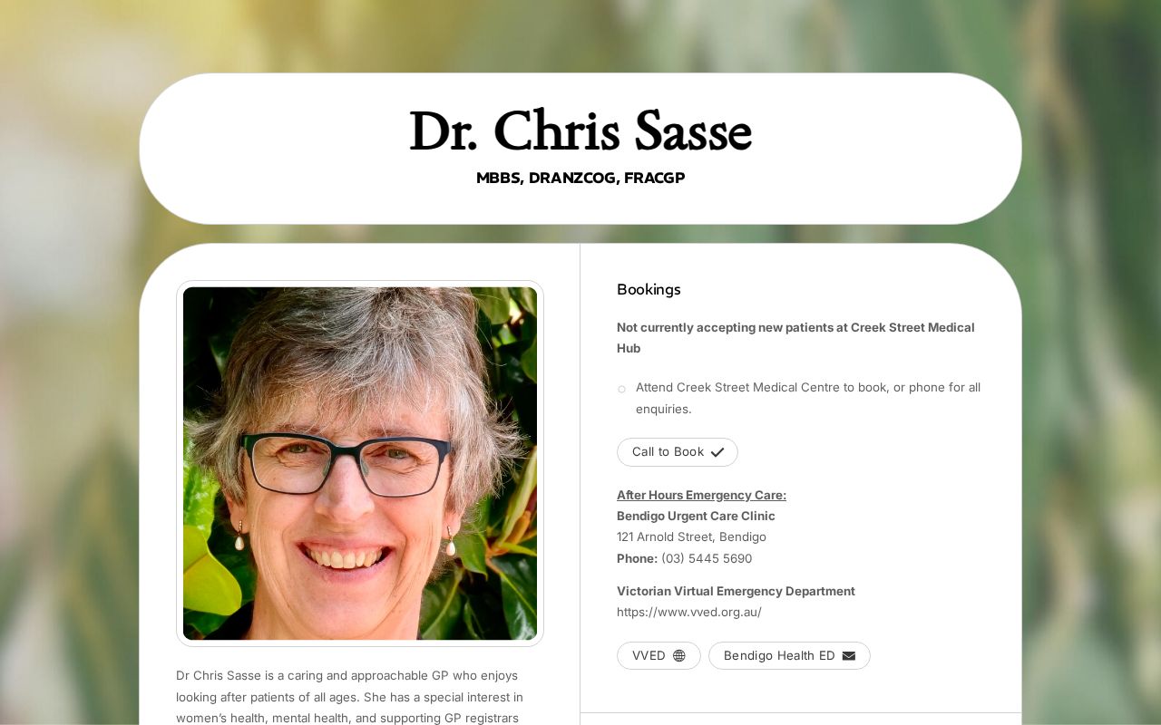 Dr. Chris Sasse